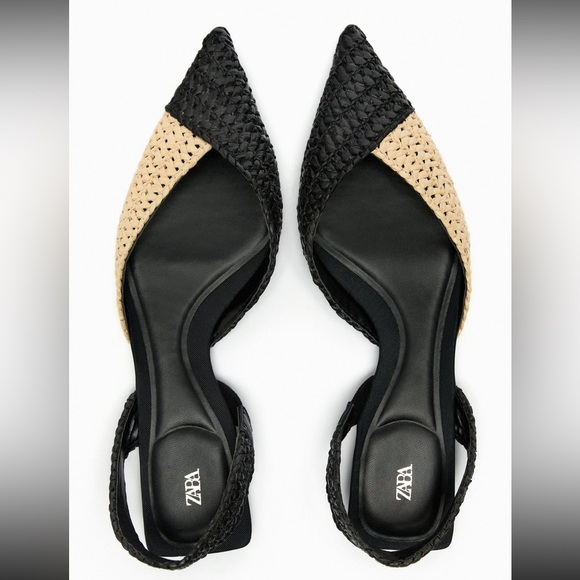 Zara | Shoes | Zara Woven Raffia Slingbacks Artisan Handcrafted Shoes ...
